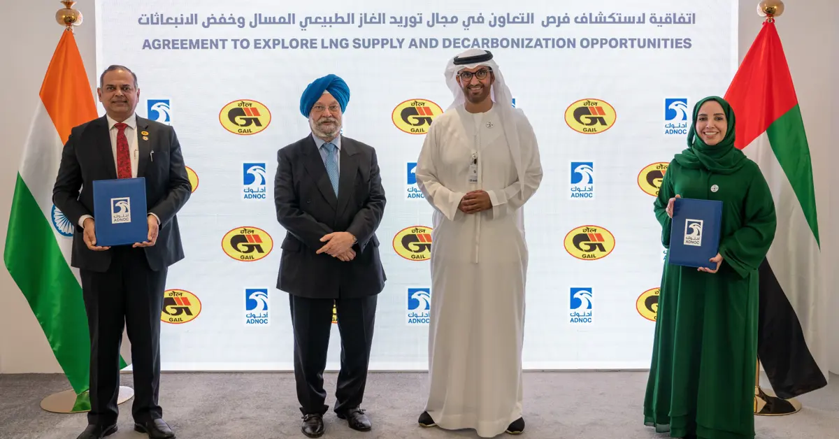 ADNOC and GAIL of India to explore LNG supply and decarbonisation ...